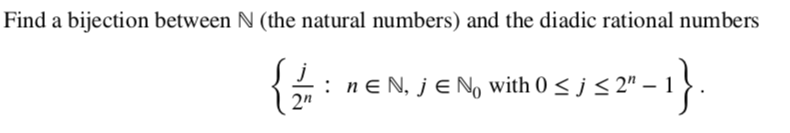 Solved Find a bijection between N (the natural numbers) and | Chegg.com