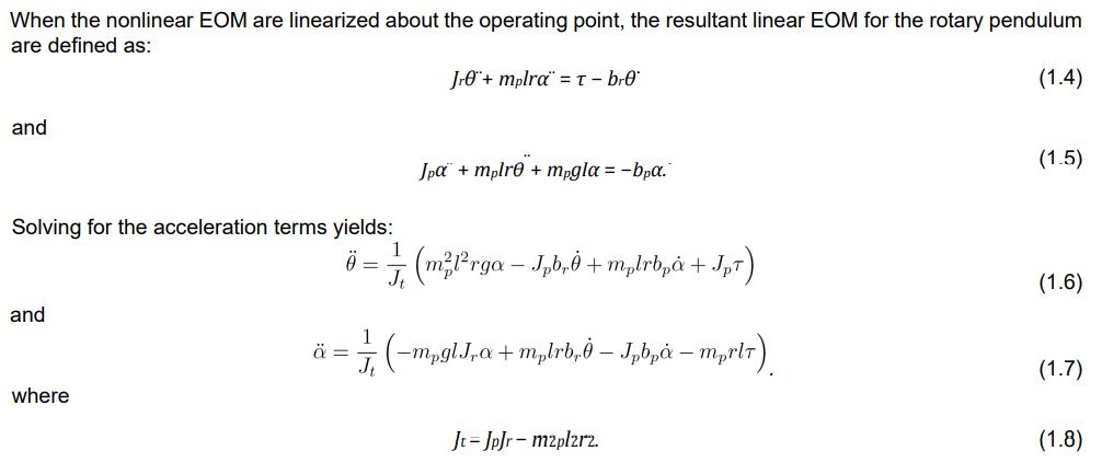 When the nonlinear EOM are linearized about the | Chegg.com