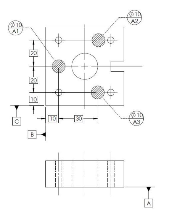 Solved Why are the leader lines for the datum targets in the | Chegg.com
