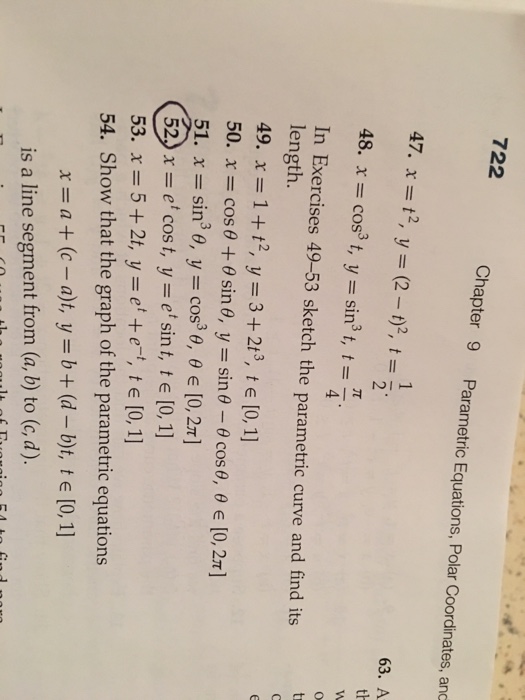 Solved 722 Chapter 9 Parametric Equations, Polar | Chegg.com