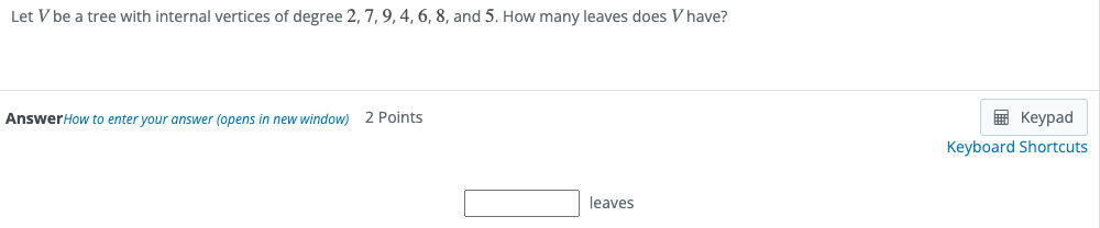 Solved Let V be a tree with internal vertices of degree | Chegg.com
