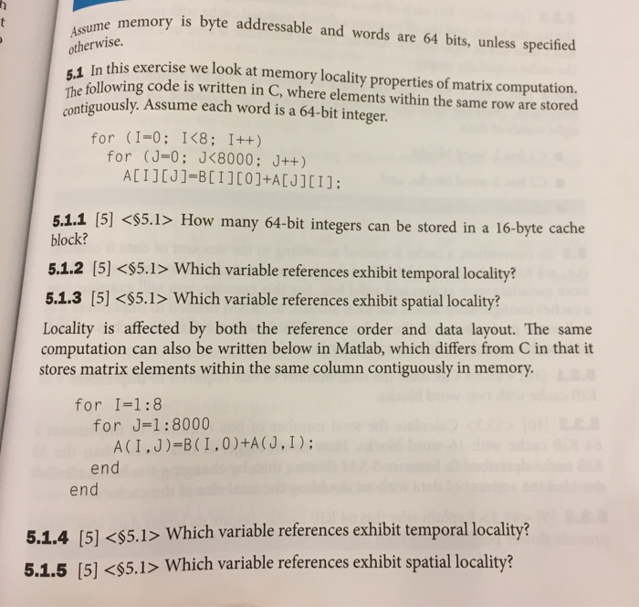 Solved memory is byte addressable and words are 64 bits, | Chegg.com