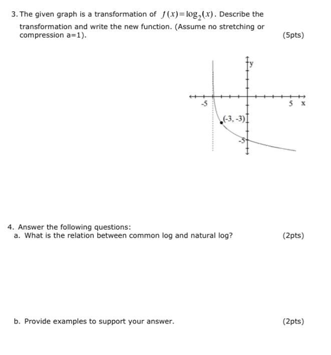 3. The given graph is a transformation of | Chegg.com