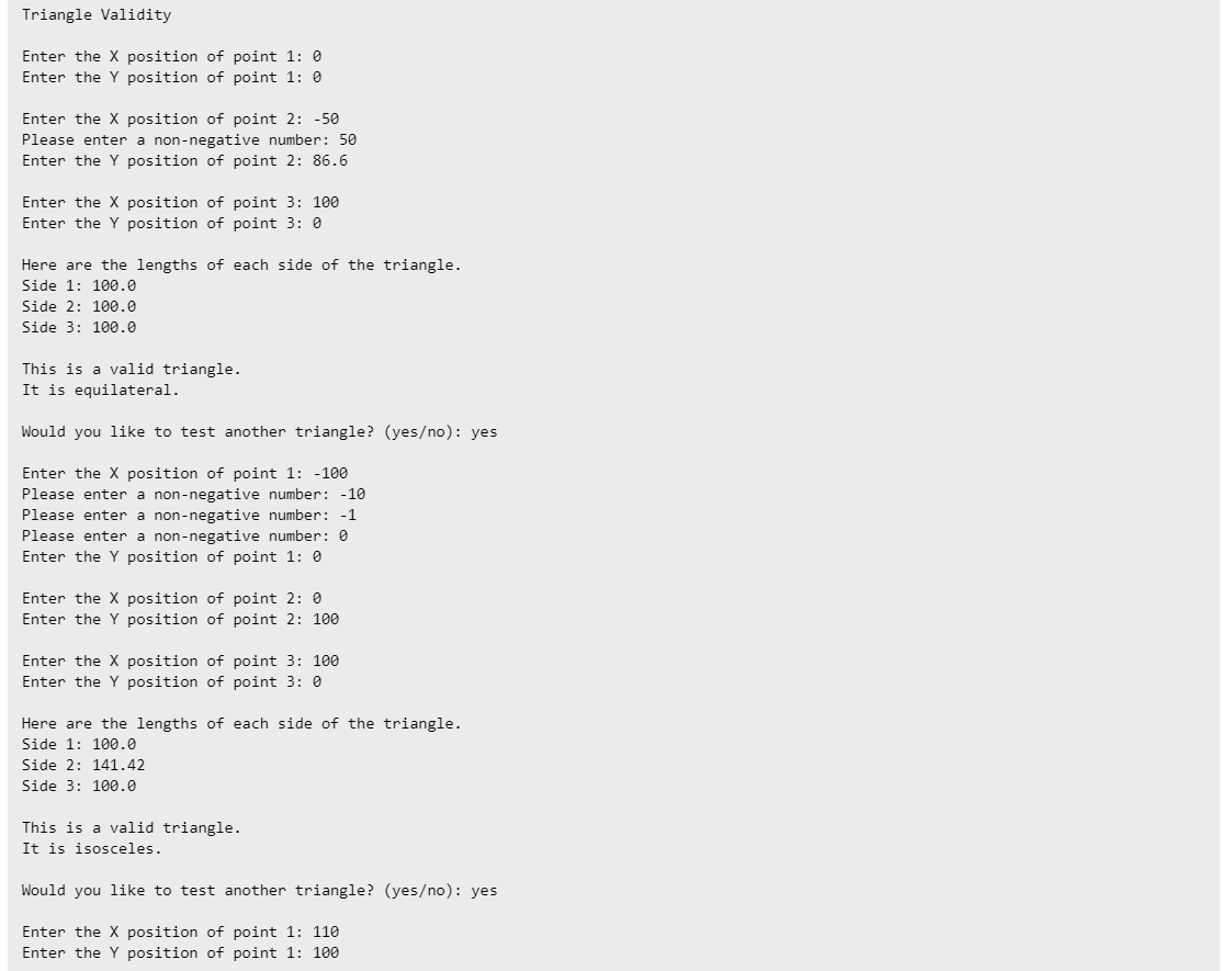 Solved ***: It needs to ask the user whether to test another | Chegg.com