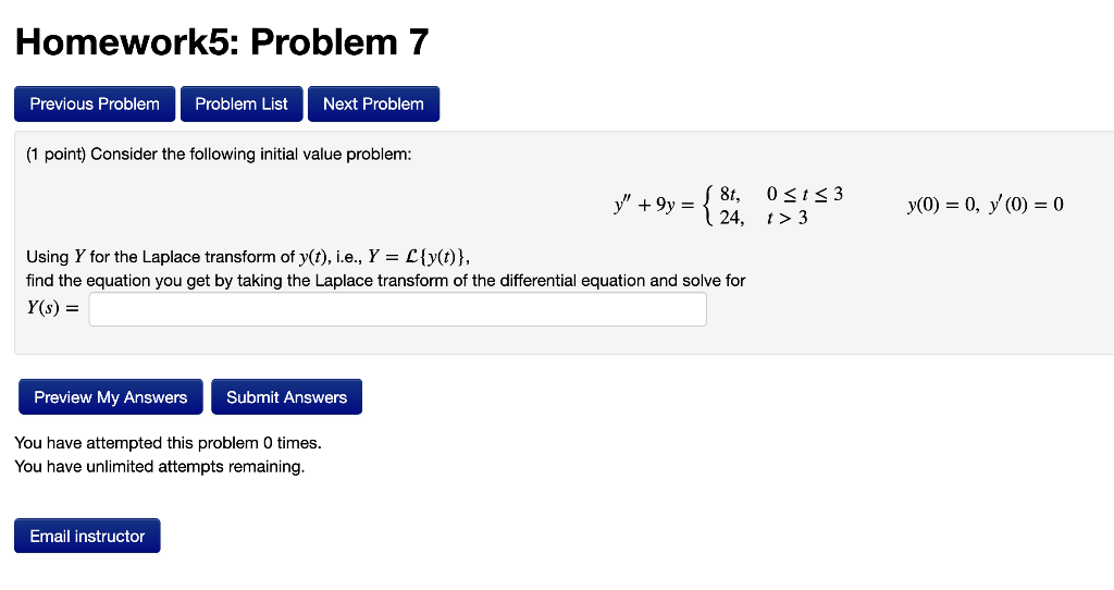 Solved Homework5: Problem 7 Previous Problem Problem List | Chegg.com