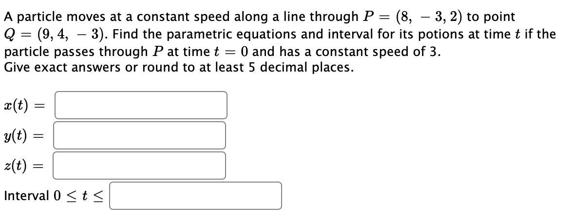 Solved = A particle moves at a constant speed along a line | Chegg.com