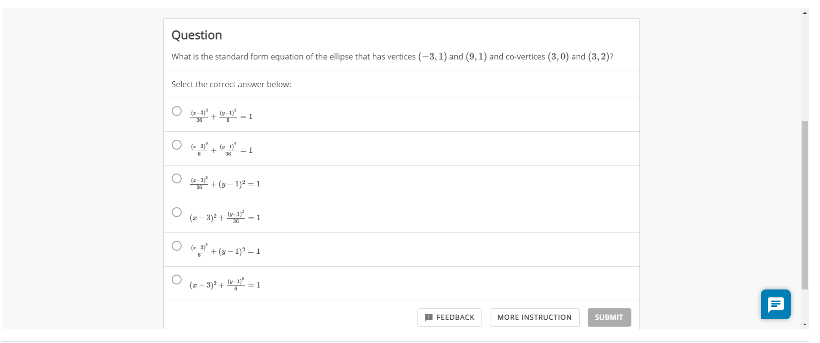 solved-what-is-the-standard-form-equation-of-the-ellipse-chegg