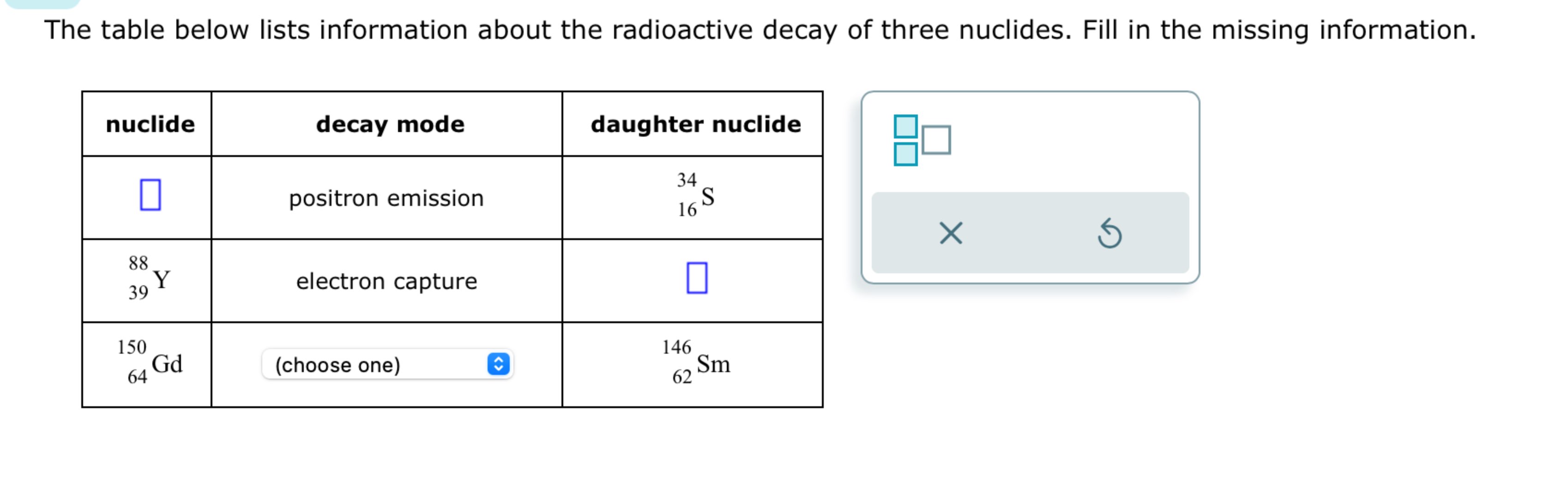 Solved The table below lists information about the | Chegg.com