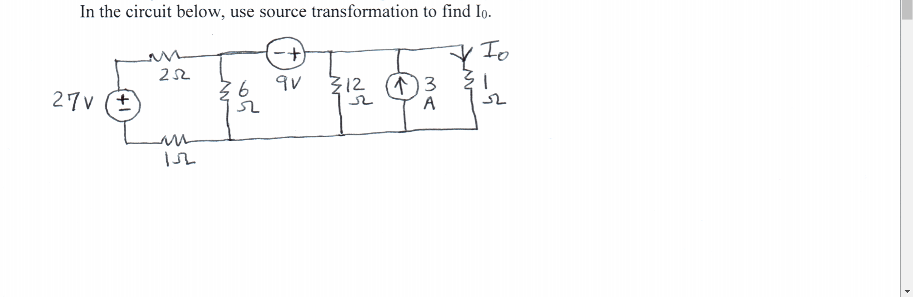 Solved In the circuit below, use source transformation to | Chegg.com