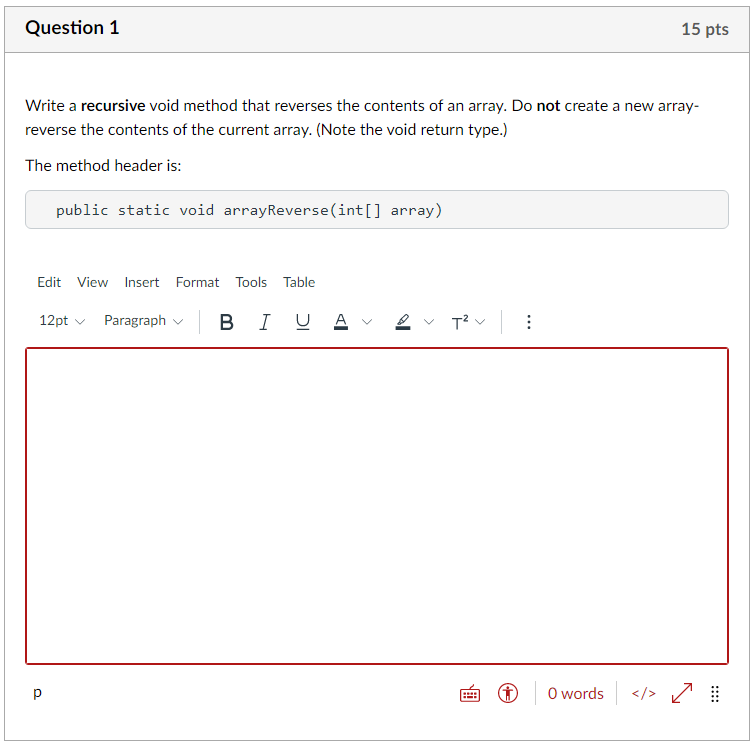 Solved Write a recursive void method that reverses the | Chegg.com