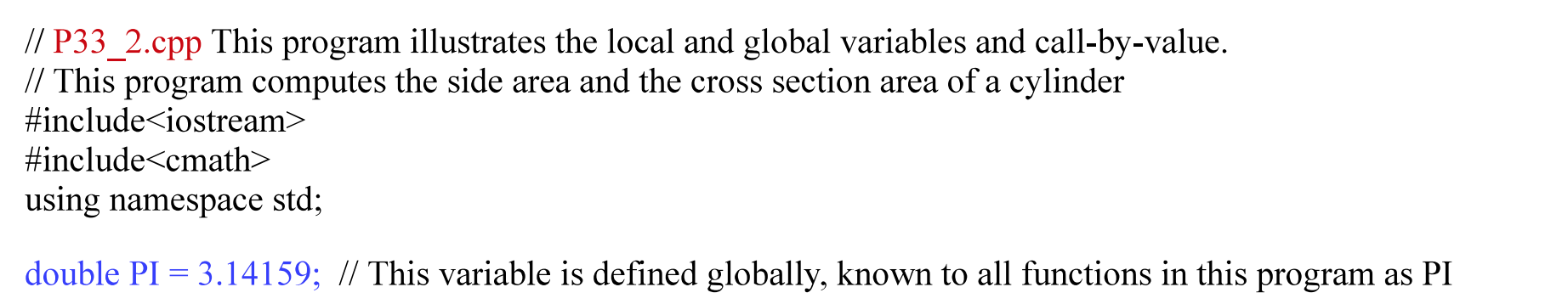 // P33_2.cpp This program illustrates the local and | Chegg.com