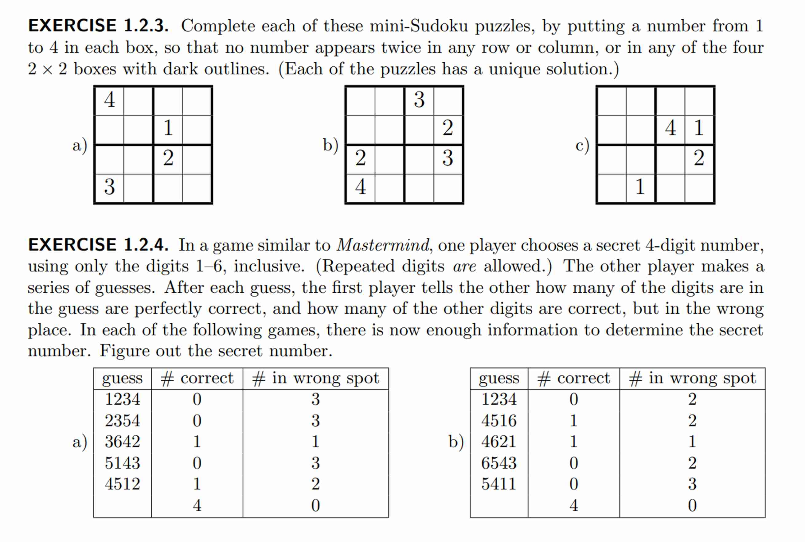 Solved EXERCISE 1.2.3. (Question B) ﻿Complete each of these | Chegg.com
