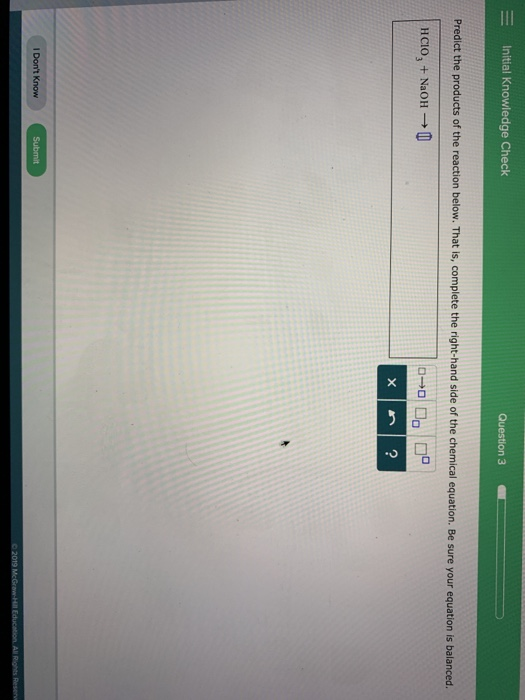 Solved Initial Knowledge Check Question 3 Predict the | Chegg.com