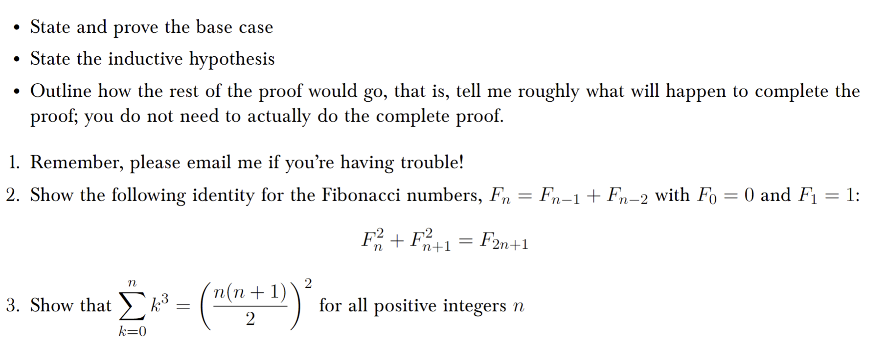 Solved - State and prove the base case - State the inductive | Chegg.com