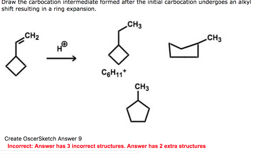 Solved Draw the carbocation intermediate formed after the | Chegg.com