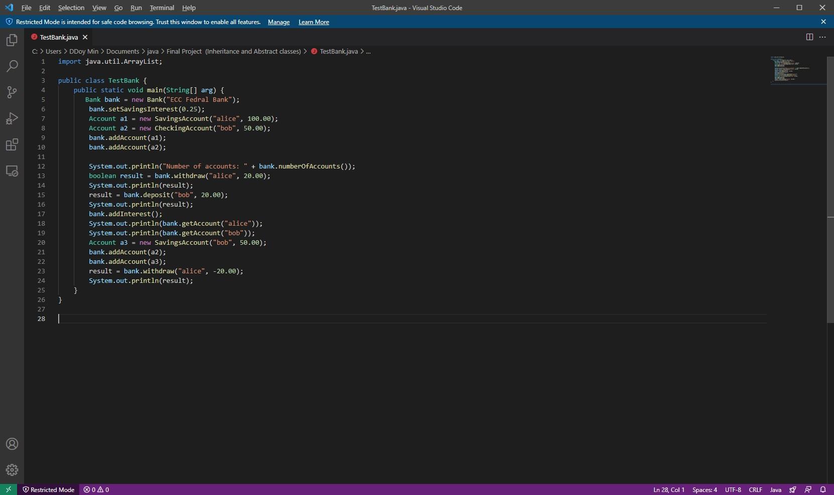 Solved 13.14 Final Project Testing Make sure you made the | Chegg.com