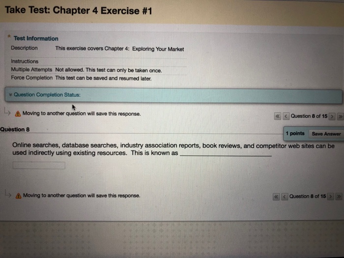 Solved Take Test: Chapter 4 Exercise #1 Test Information | Chegg.com