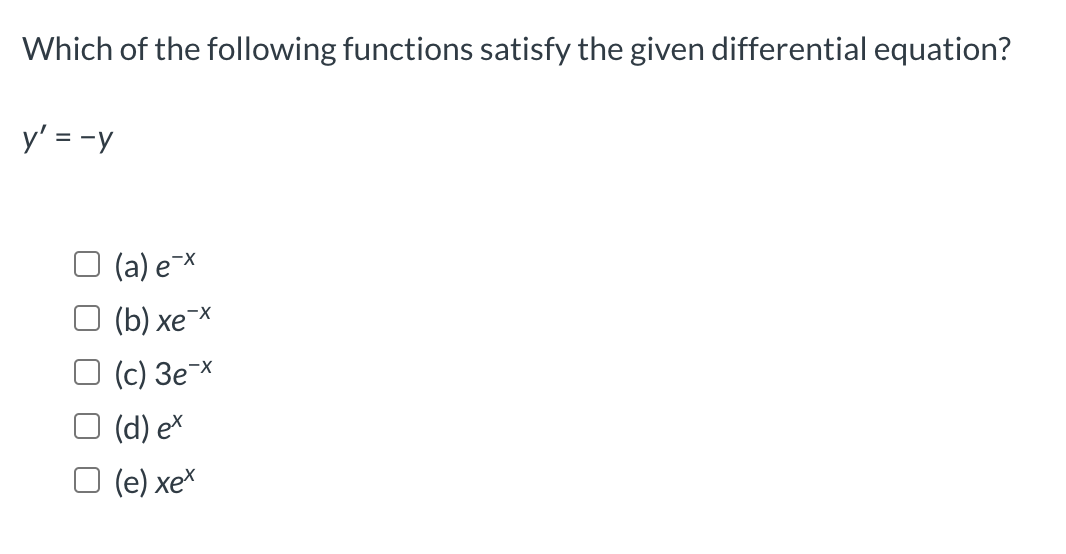 Solved Which of the following functions satisfy the given | Chegg.com
