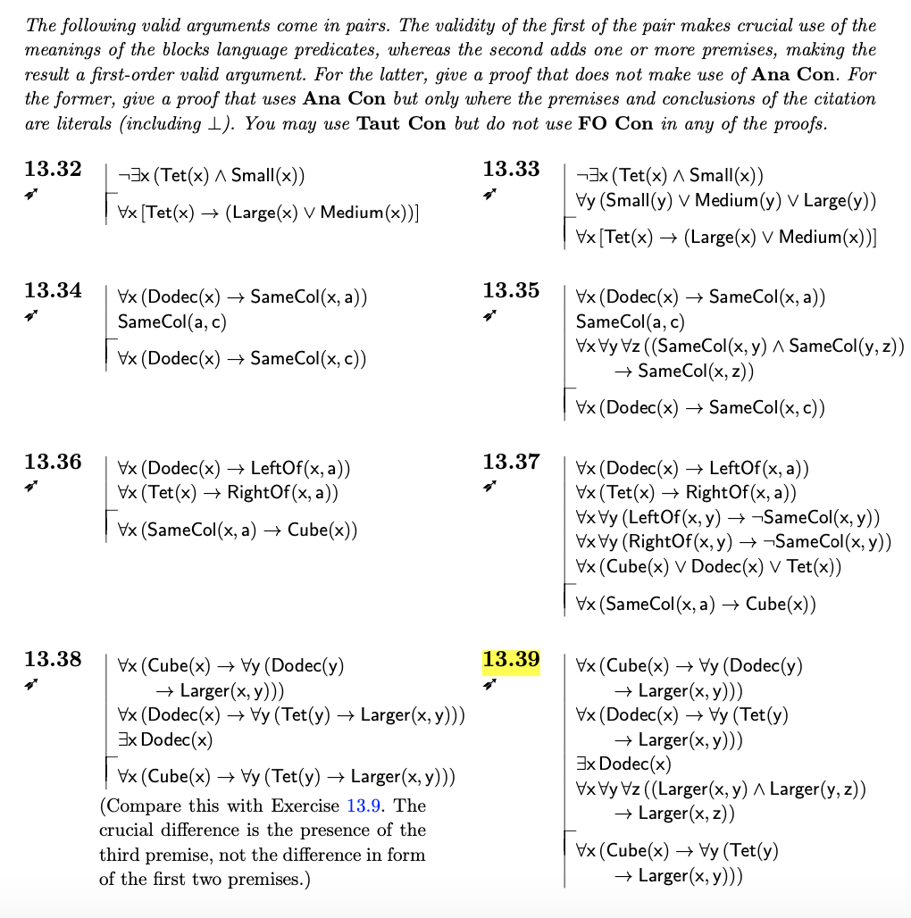 Solved Language, Proof, and Logic 13.39. ﻿I must create a | Chegg.com