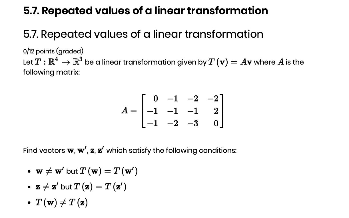 Solved 5.7. Repeated values of a linear transformation 5.7. | Chegg.com