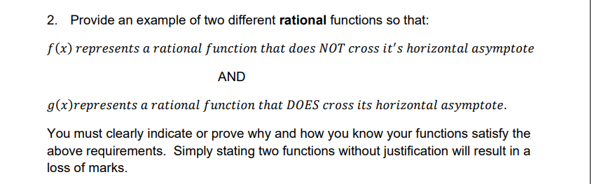 Solved 2. Provide an example of two different rational | Chegg.com