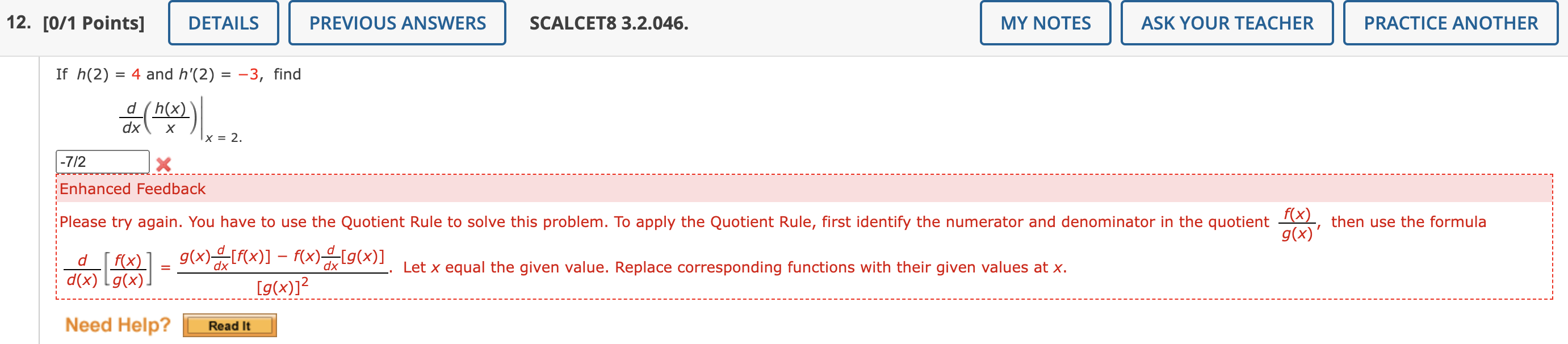 Solved 12. [0/1 Points] DETAILS PREVIOUS ANSWERS SCALCET8 | Chegg.com