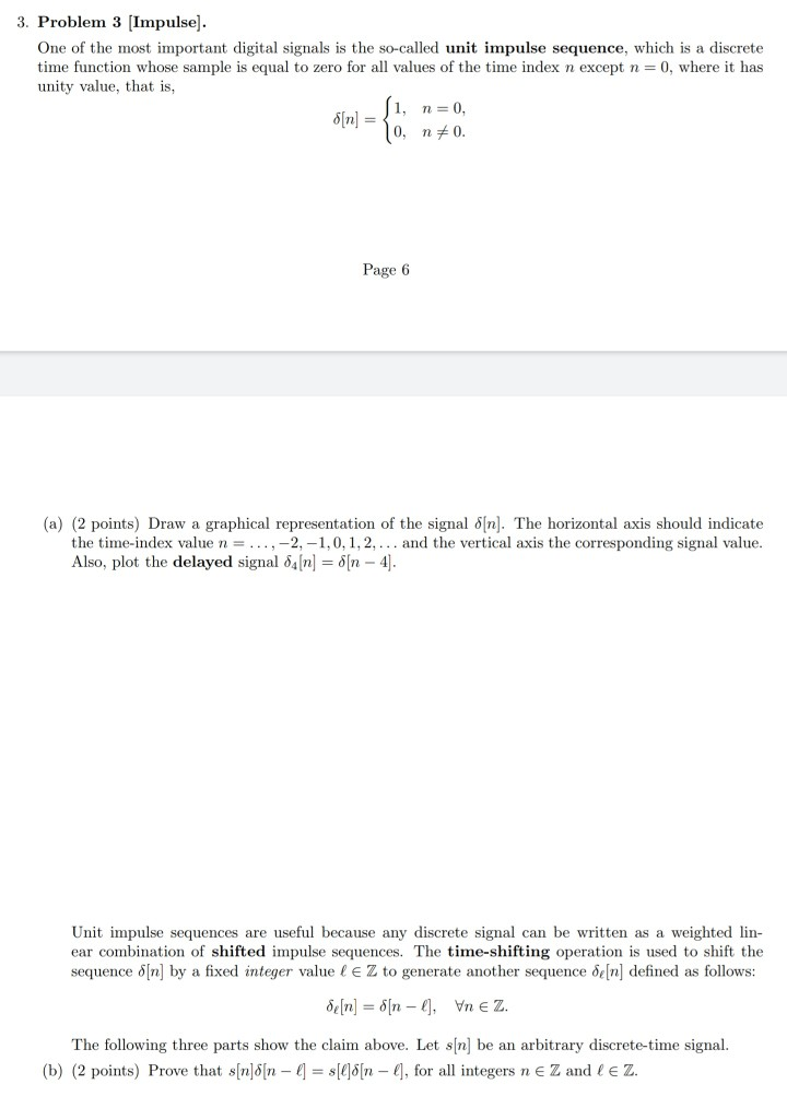 Solved 3. Problem 3 [Impulse). One of the most important | Chegg.com