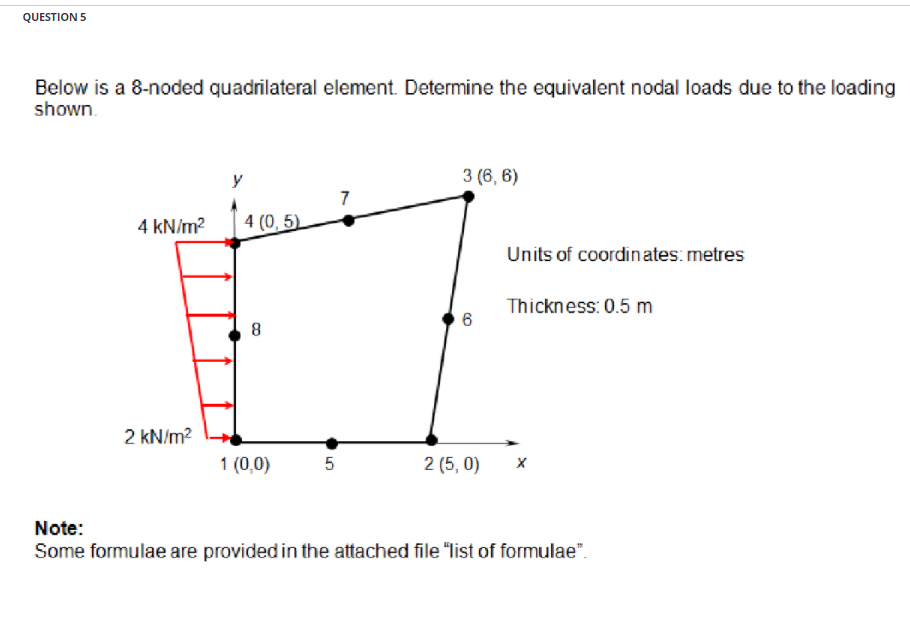 QUESTIONS Below is a 8-noded quadrilateral element. | Chegg.com