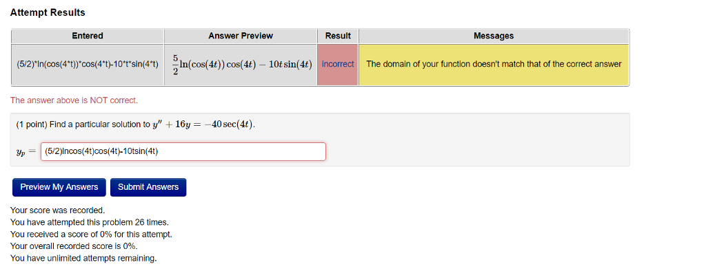Solved Trying to understand why there is a domain error | Chegg.com