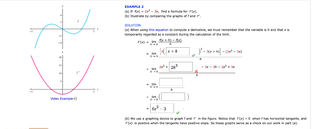 Solved EXAMPLE 2 (a) If f(x) = 2x3 - 3x, find a formula for | Chegg.com