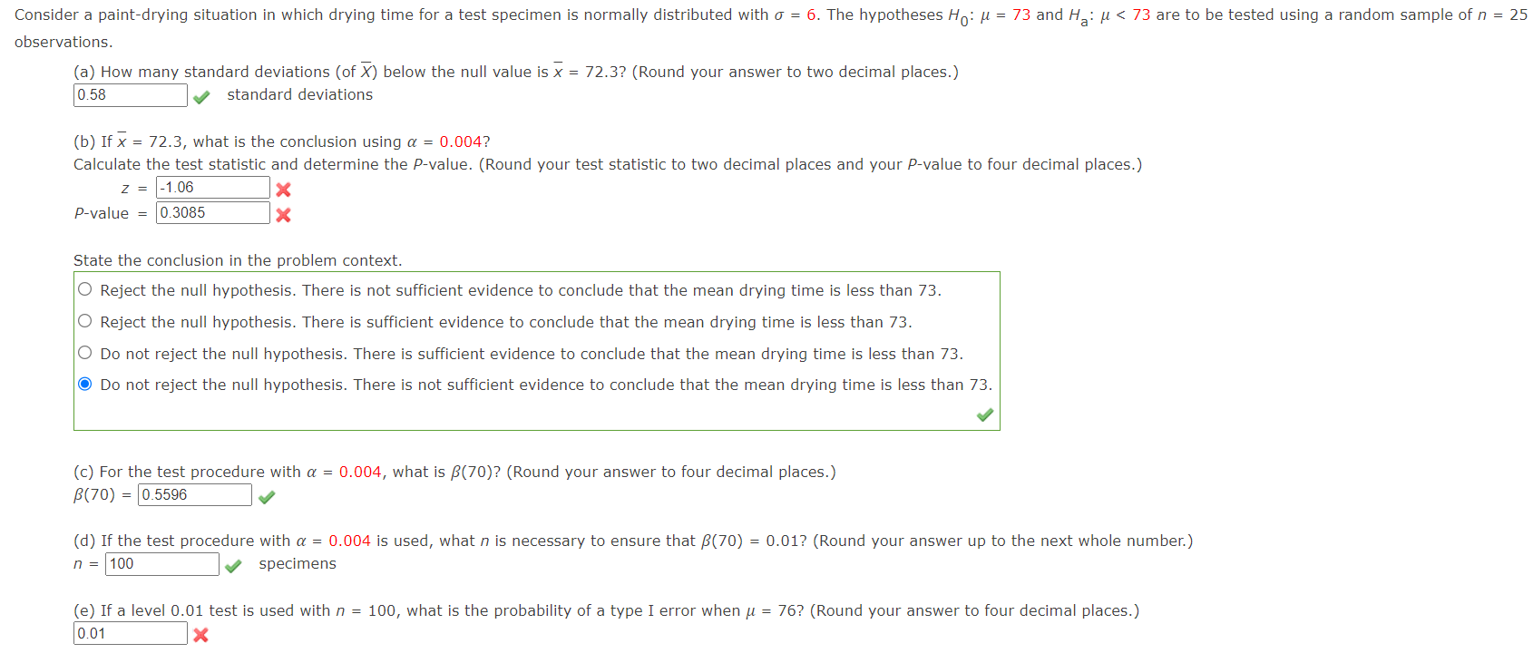 Solved bservations. (a) How many standard deviations (of Xˉ | Chegg.com