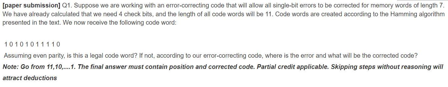 Solved [paper submission] Q1. Suppose we are working with an | Chegg.com