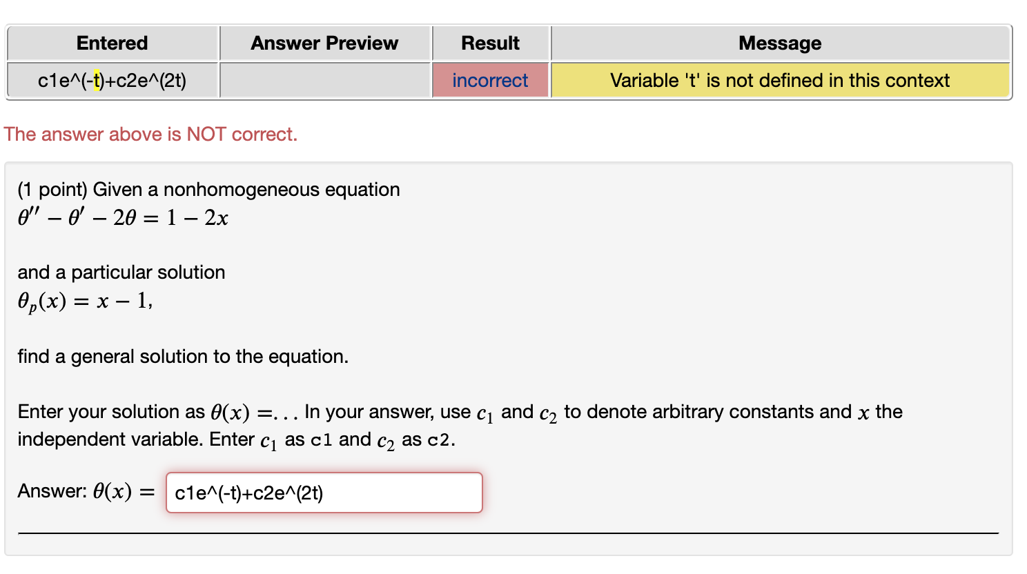 Solved Entered Answer Preview Result Message | Chegg.com