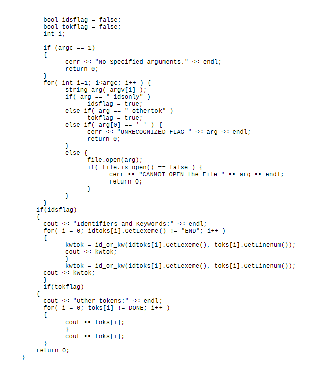 Solved You are given a copy of "lex.h" from Programming | Chegg.com