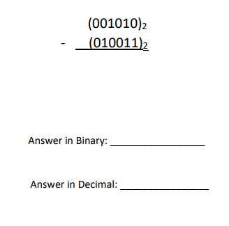 Solved When doing this binary subtraction question, what | Chegg.com