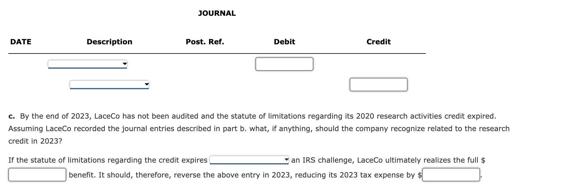 Solved In 2020, LaceCo engaged in activities that it | Chegg.com