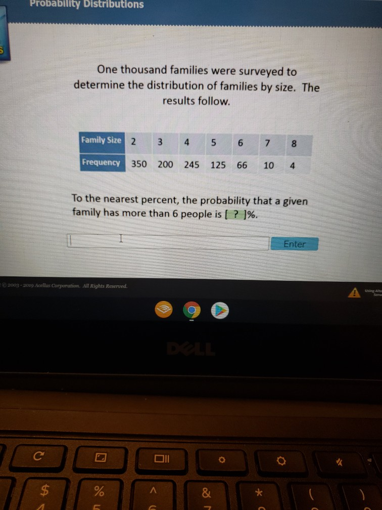Solved Probability Distributions One thousand families were | Chegg.com