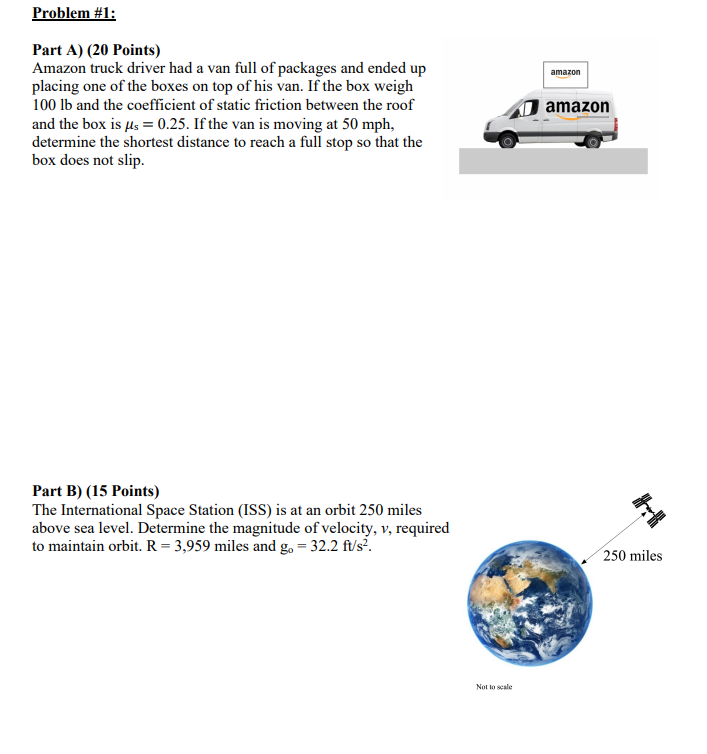 Solved Problem #1: amazon Part A) (20 Points) Amazon truck | Chegg.com