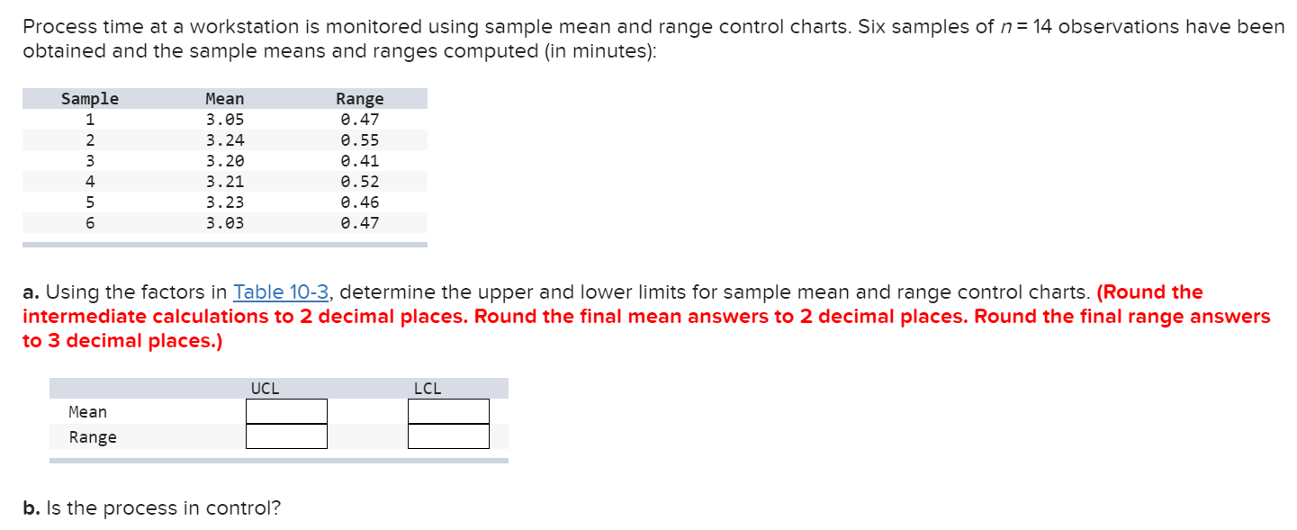 Solved Process time at a workstation is monitored using | Chegg.com