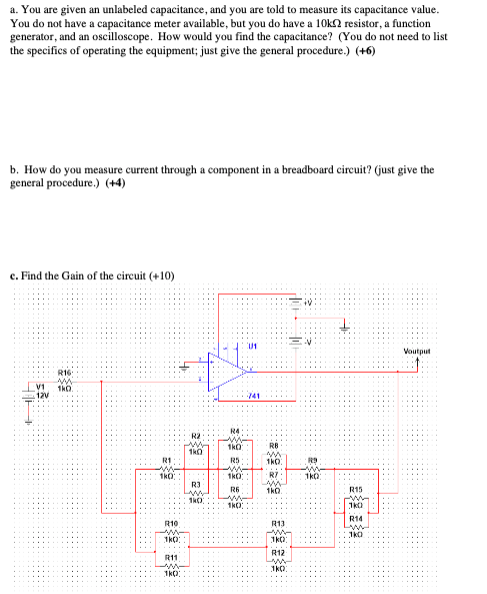 Solved a. You are given an unlabeled capacitance, and you | Chegg.com