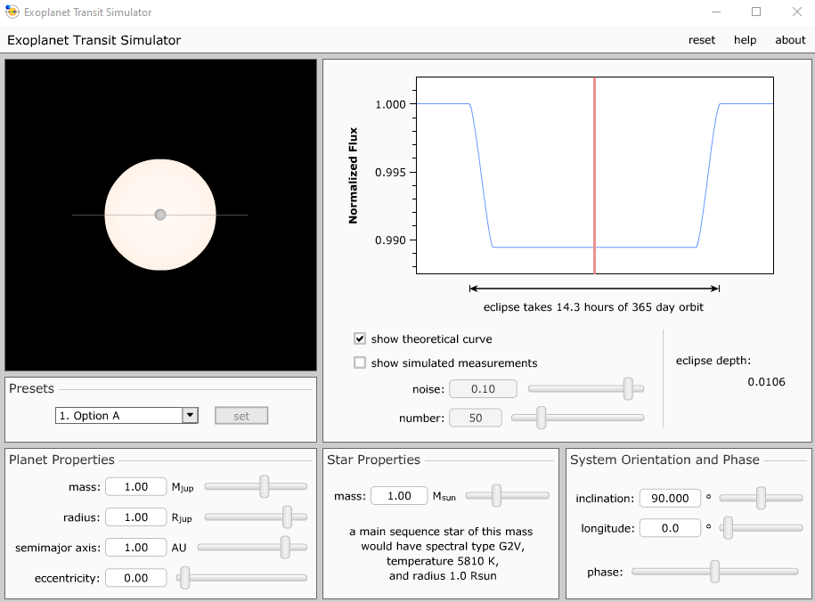Solved Exoplanet Transit Simulator Х Exoplanet Transit | Chegg.com