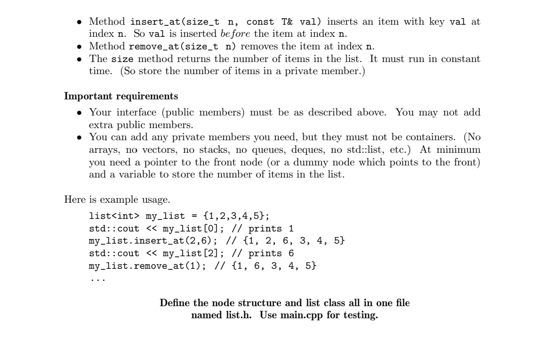 Solved Project L: Linked List Storage Using our node | Chegg.com