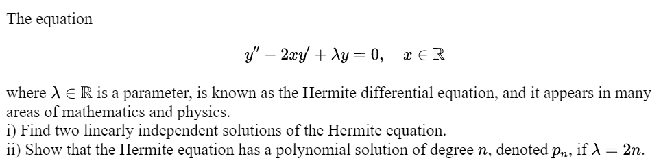 Solved The equation g” – 20g + Ag = 0, = XER where ER is a | Chegg.com