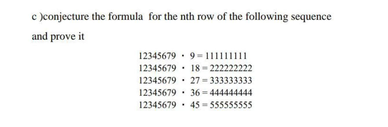 Solved c ) ﻿conjecture the formula for the nth row of the | Chegg.com