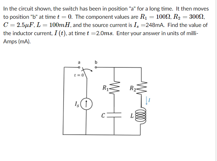 Solved It is desired to design a series RLC circuit (shown | Chegg.com