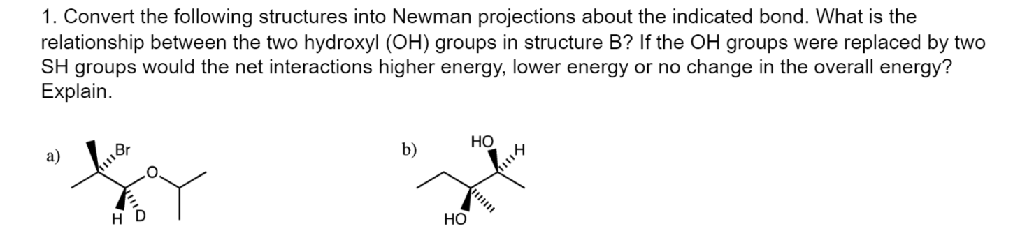Solved Convert the following structures into Newman | Chegg.com