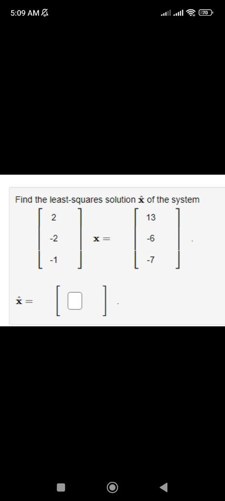 Solved Find the least-squares solution x^ of the system | Chegg.com