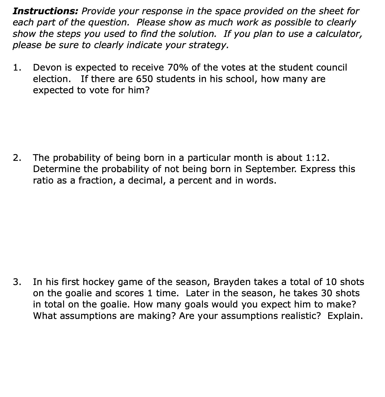 Solved Instructions: Provide your response in the space | Chegg.com