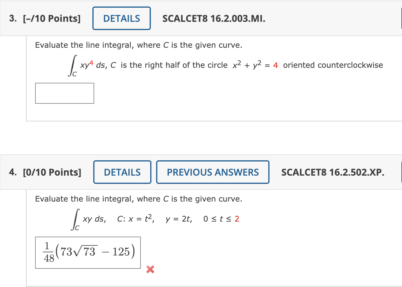 Solved Evaluate the line integral, where C is the given | Chegg.com