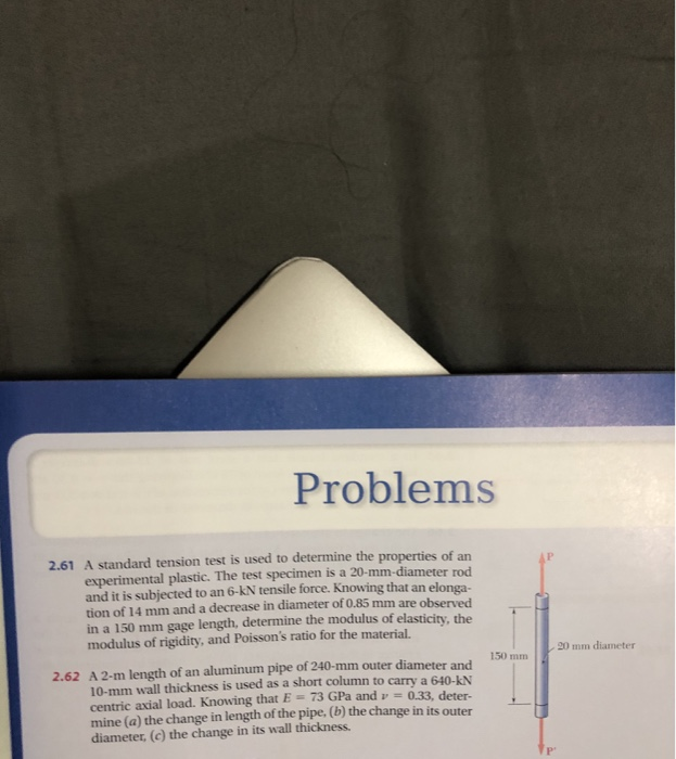 Solved Problems 2.61 A standard tension test is used to | Chegg.com